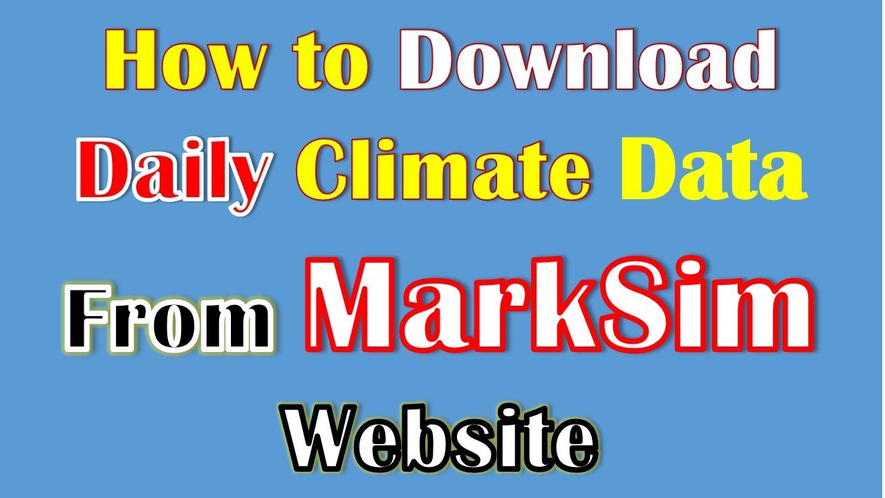How to download daily climate data (rainfall or precipitation and ...