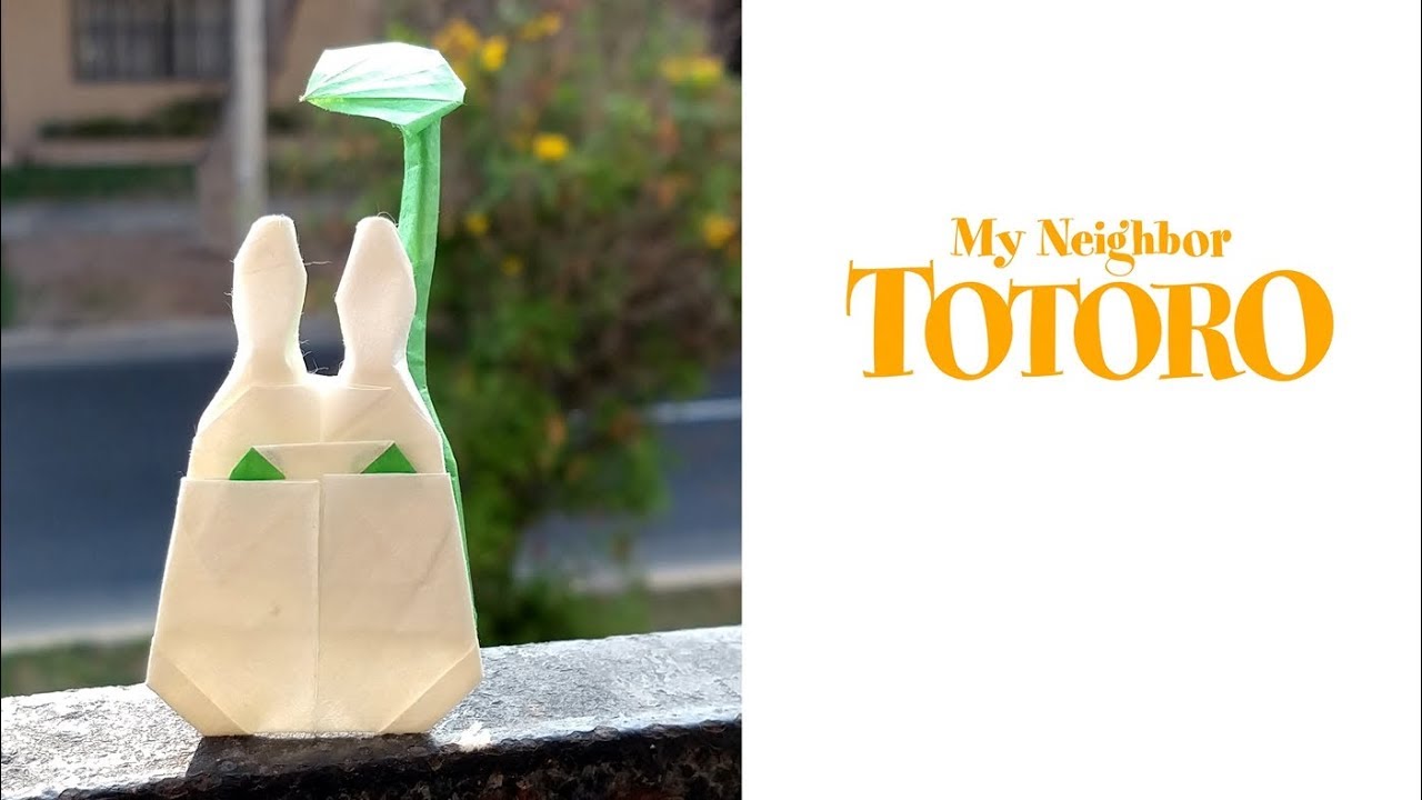 ORIGAMI CHIBI-TOTORO WITH LEAF TUTORIAL (Mariano Zavala B.) 折り紙 となりのトトロ ...