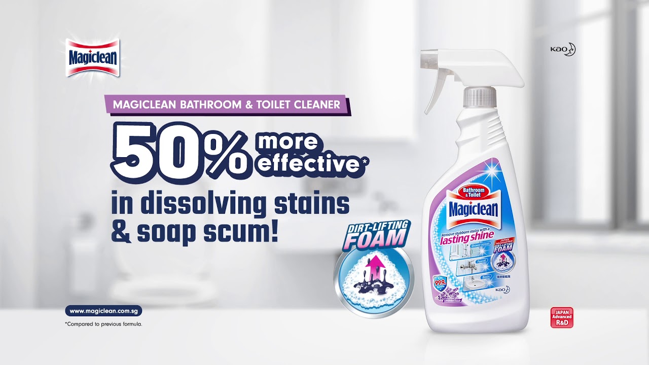 Magiclean Bathroom & Toilet Lavender Cleaner - YouTube