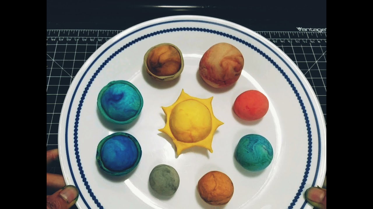 Solar System made with homemade Playdough/Kids Stem Activity/Science ...
