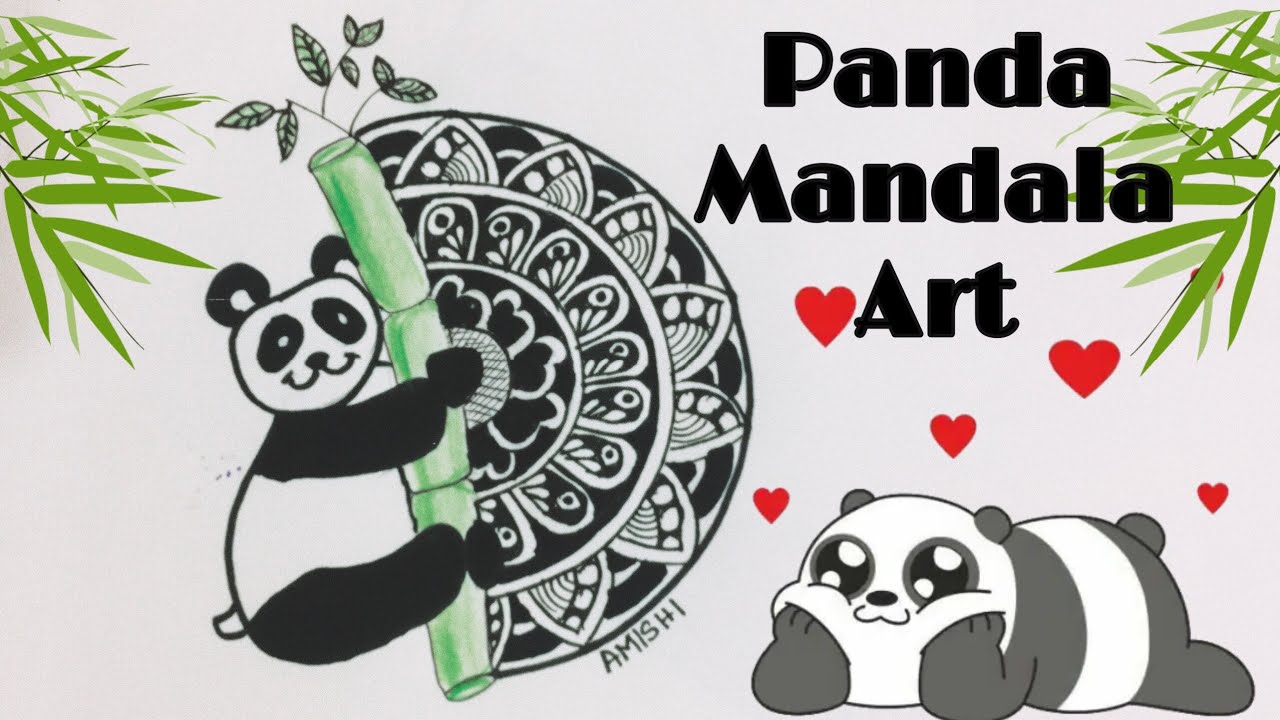 Panda mandala art | doodle art of cute panda | zentangle art by Mishi ...