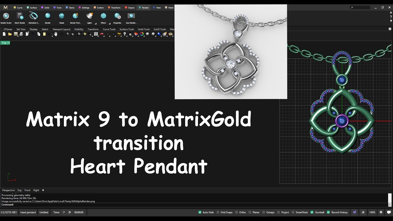 MatrixGold Heart Pendant - YouTube