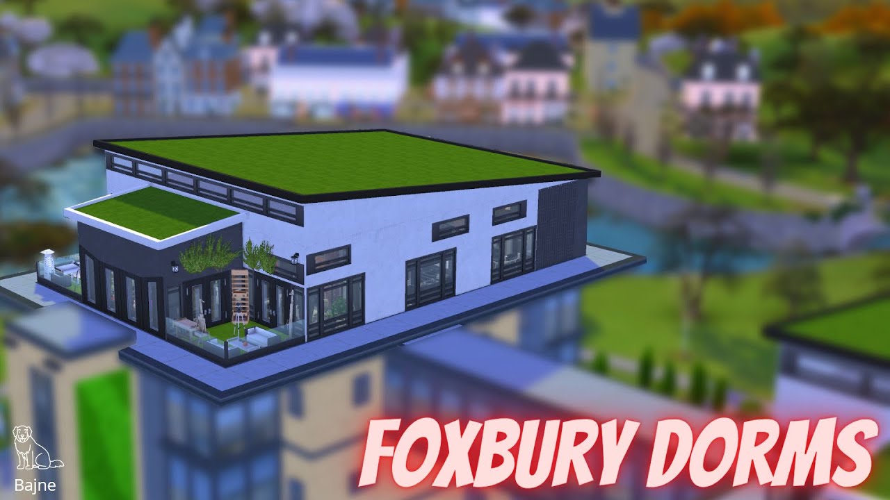 FOXBURY DORMS / The Sims 4 / Speed Build - No CC - YouTube