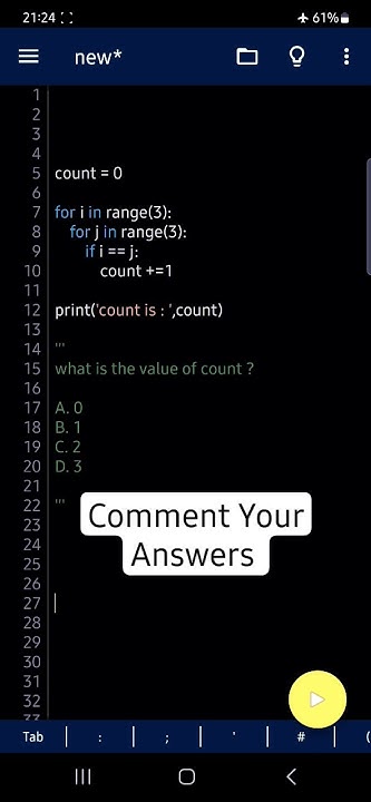 What Is The Value Of Count Python Programminglanguage Pythonprogramming Quiz Tutorial