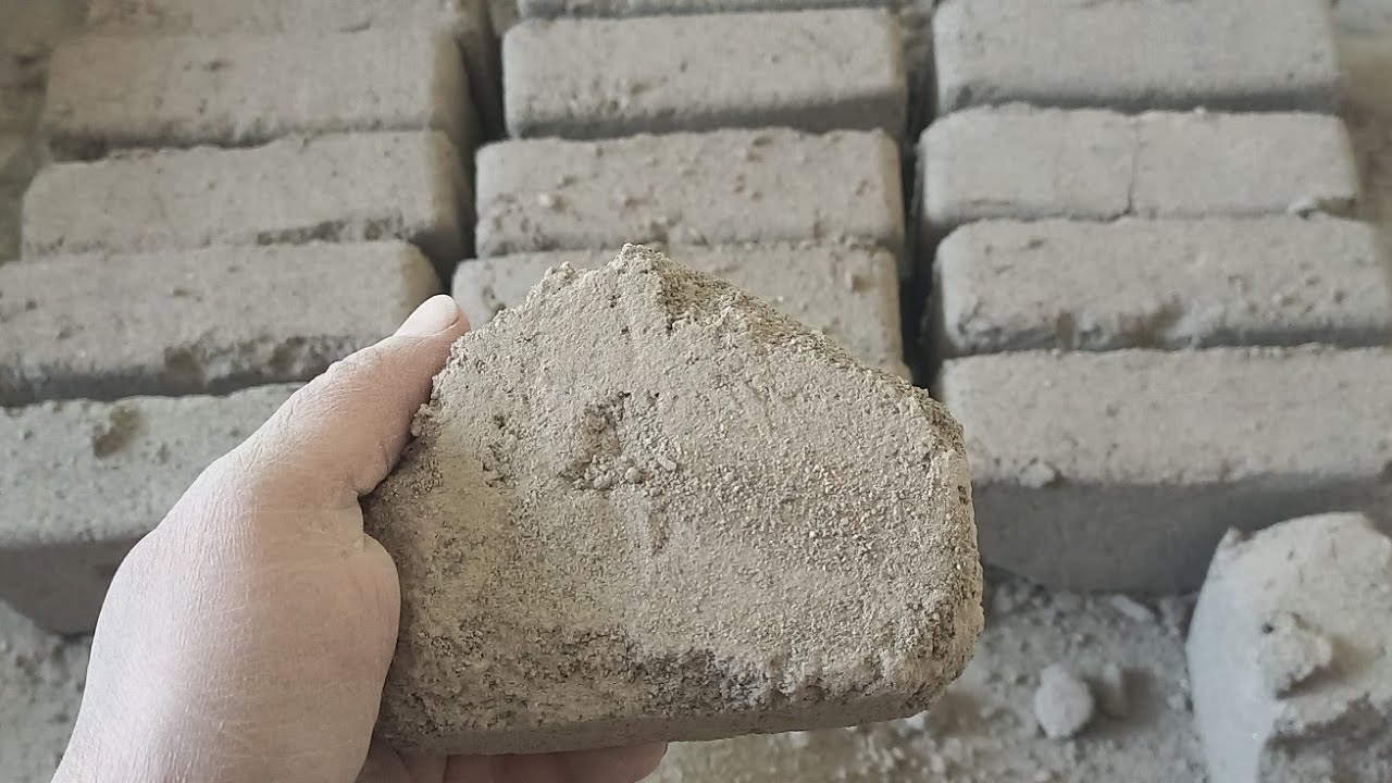 Crispy Sand Cement Bricks asmr | Dry Crumbling on floor - YouTube