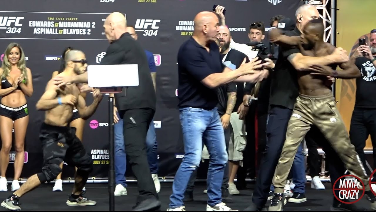 Muhammad Mokaev & Manel Kape nearly THROW HANDS at UFC 304 Face off ...