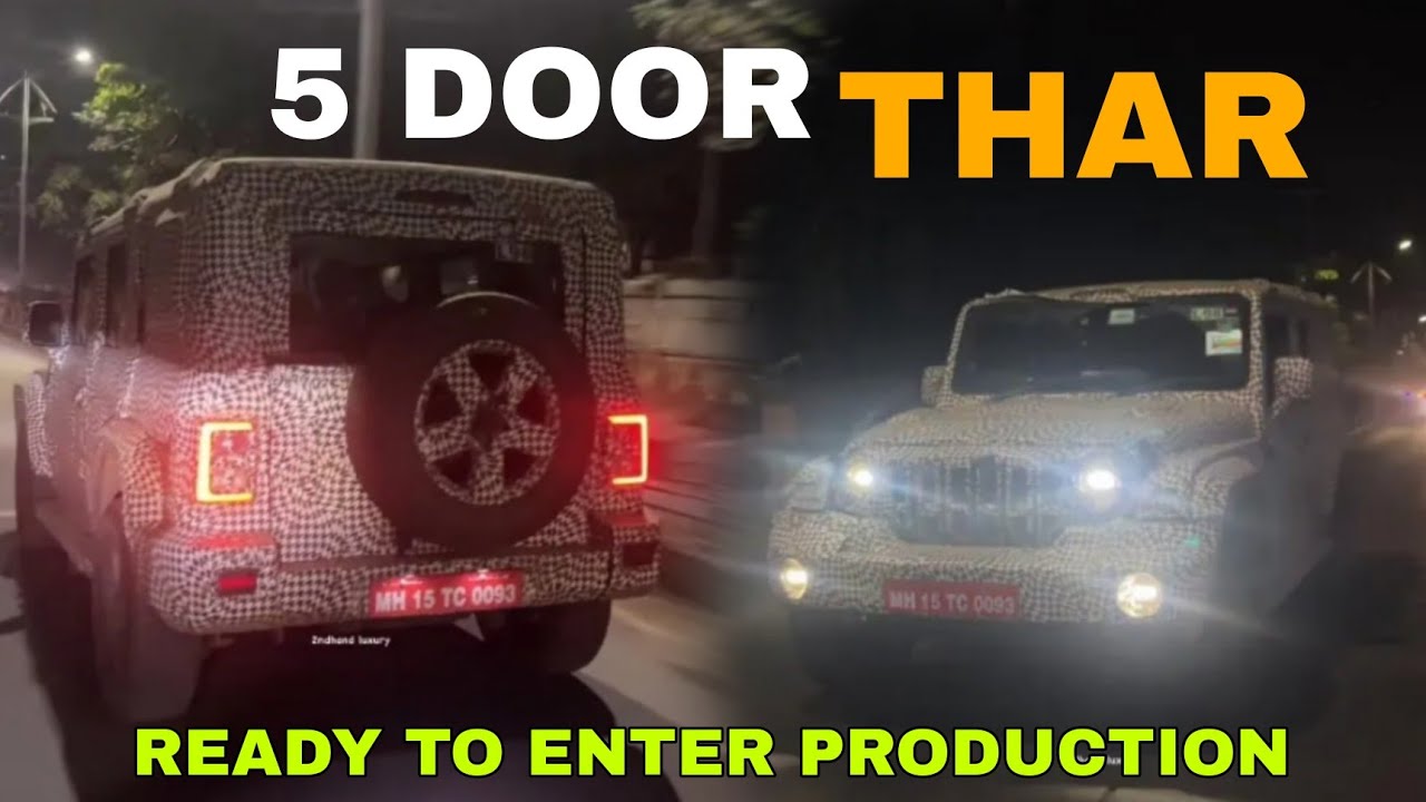 5 Door Mahindra Thar Ready To Enter Production 😱 - YouTube