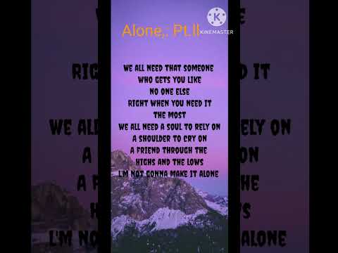 Alone: Pt 2 ( lyrics)💜💜💜 - YouTube