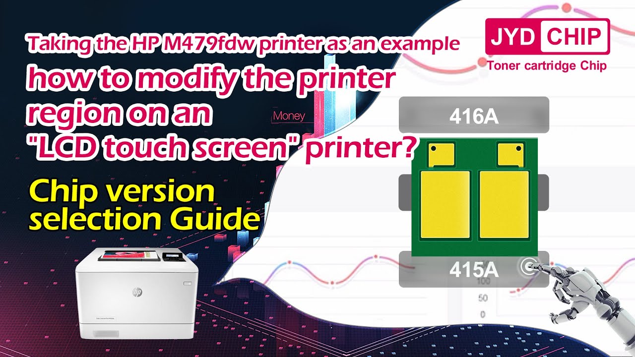 How to modify the printer region on a "LCD touch screen" printer HP ...