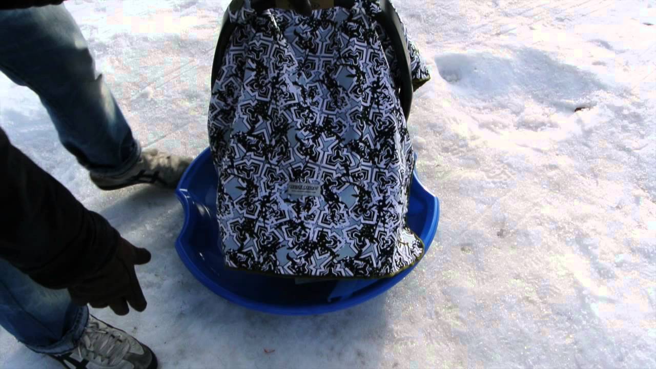 1-month Infant sleds down snowy slope and survives! - YouTube
