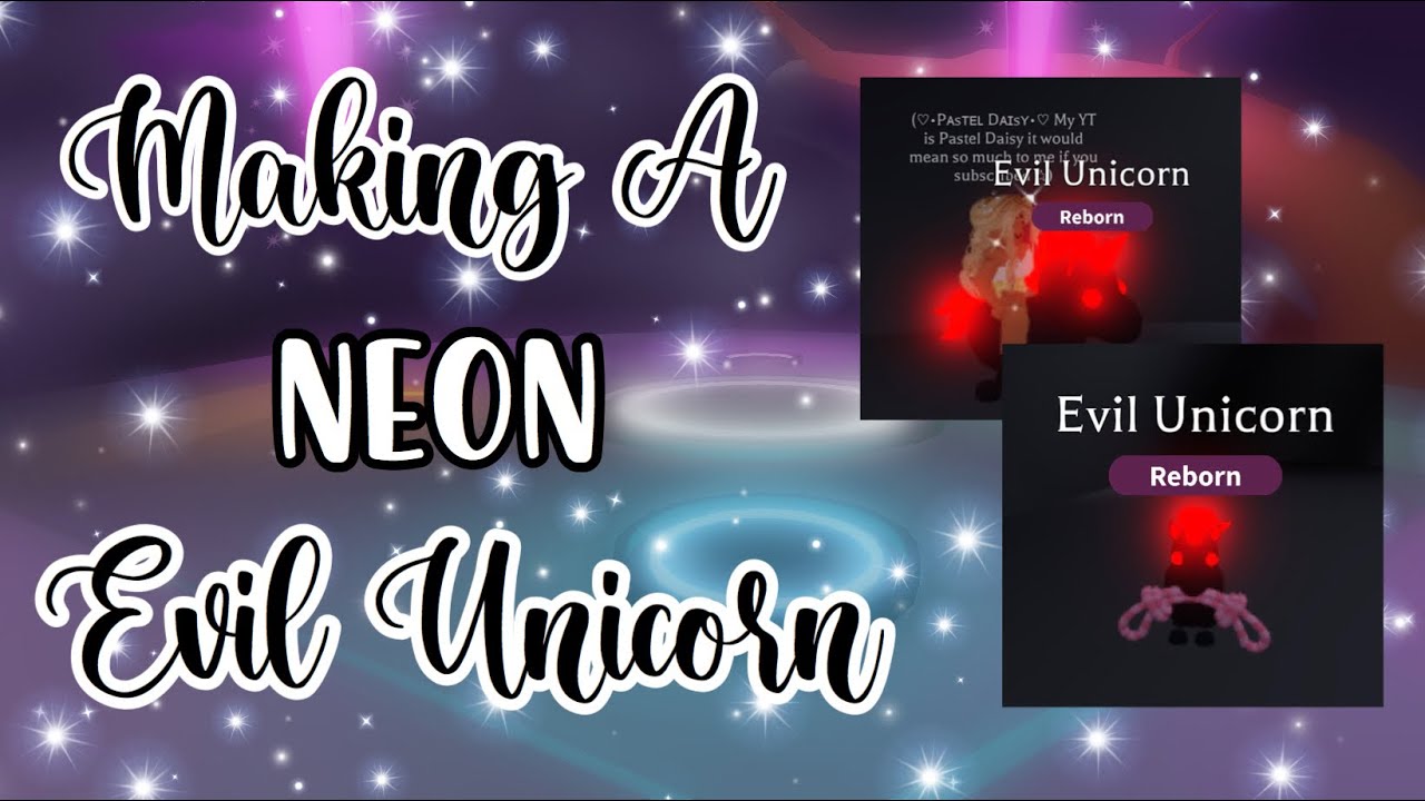 Making A NEON Evil Unicorn In Roblox Adopt Me! - YouTube