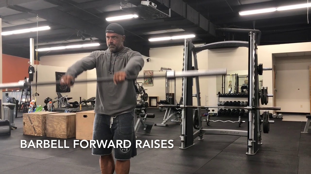 Barbell Front Raises - YouTube