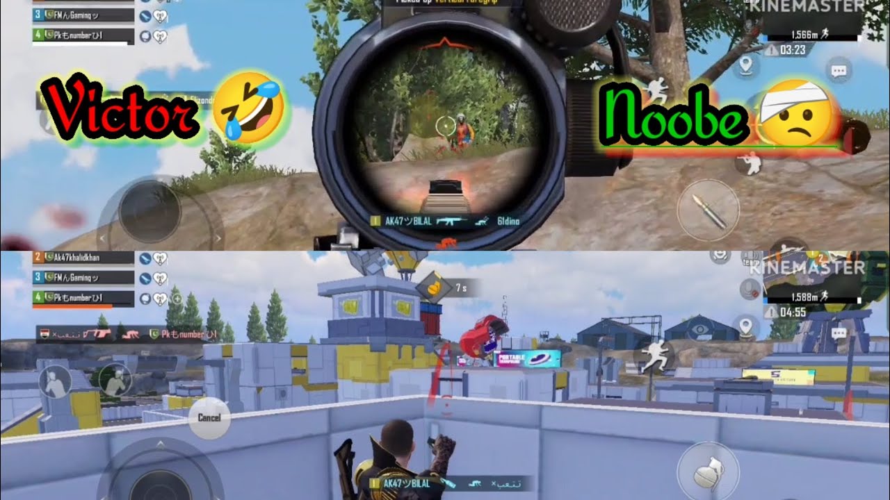 PUBG mobile Game.With BK Game Studio.Victor Noobe next level played ...