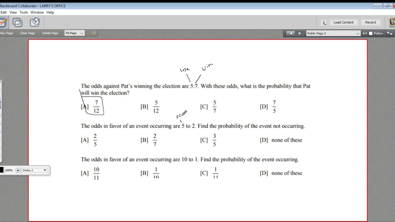 Convert odds and probability - YouTube