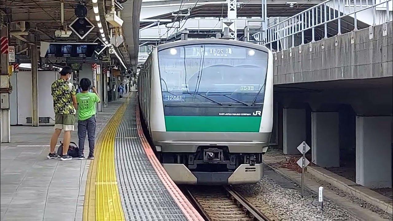 埼京線E233系ハエ102編成各駅停車新木場駅行き大崎駅行き発車 - YouTube