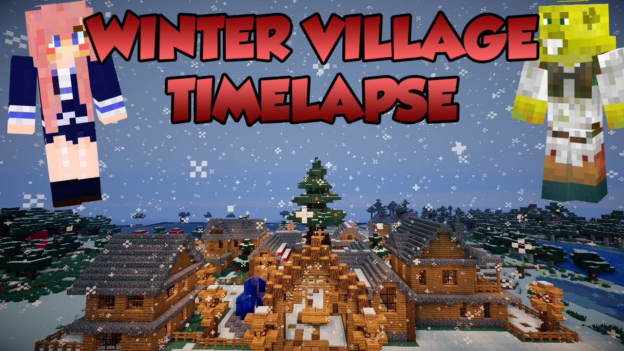 Winter Village Minecraft Timelapse with help from LDShadowlady! - YouTube