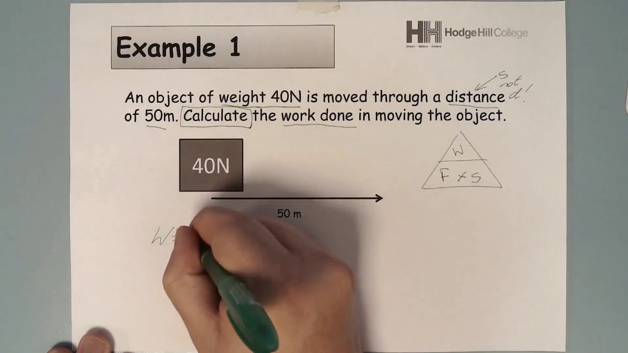 Physics - Work Done Calculations (F) - YouTube