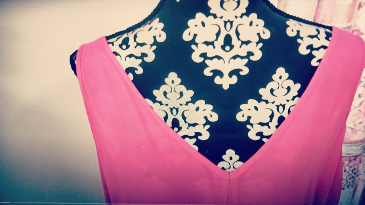 How to alter V neck if it is too low, DIY by hand or sewing machine ...
