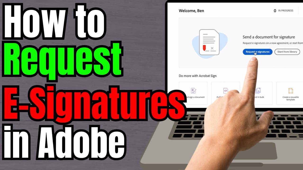 How to Request E-signatures in Adobe - YouTube