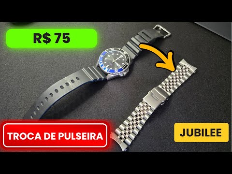 Trocando a pulseira por uma Jubilee no Casio Duro. #watch #relogios #casioduro #casio 