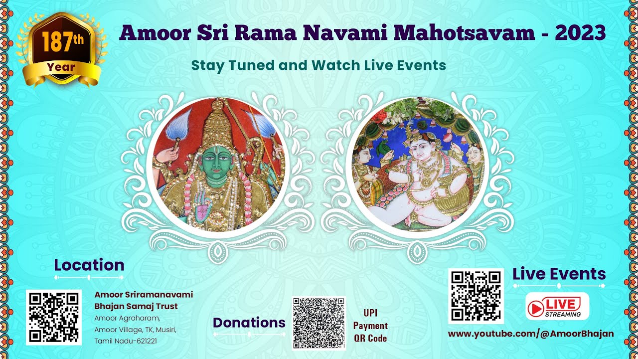 Lakcharchanai Poorthi - Amoor Sri Ramanavami Mahothsavam - 187th Year ...