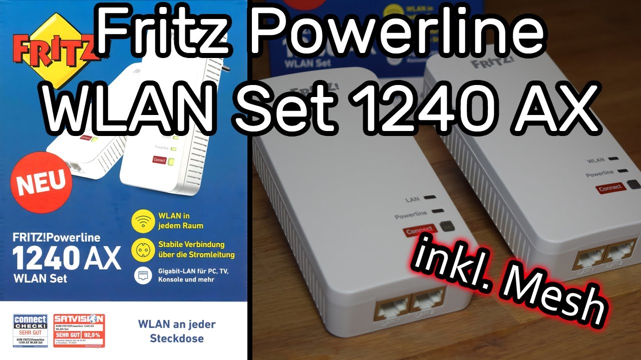Fritz Powerline einrichten und mit Fritzbox verbinden inkl. Mesh (1240 ...