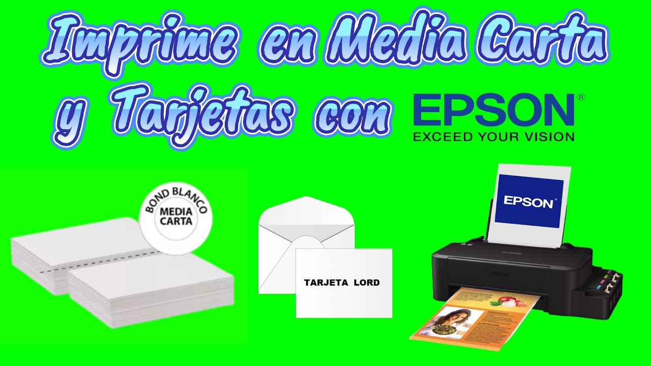 Cómo Imprimir en Tamaño Media Carta y Tarjeta con Impresoras Epson Guía ...