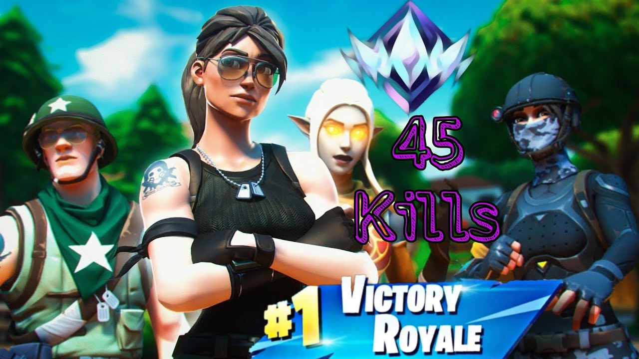 45 Kill Fortnite Ranked Win - YouTube