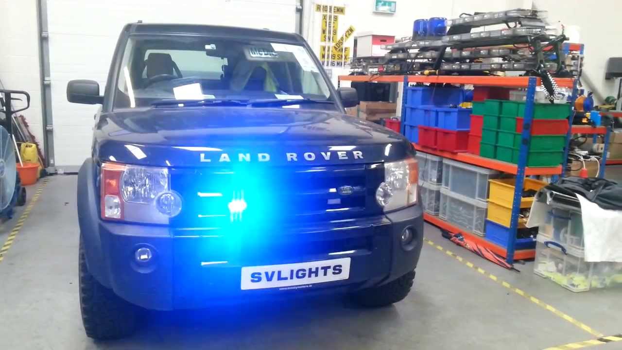 Land Rover Discovery 3 fitted with Whelen TIR3 Blue Leds - YouTube
