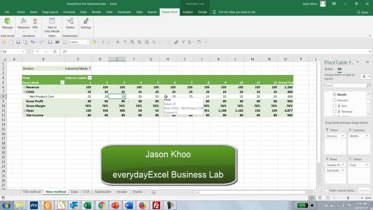 Creating Income Statement Using Power Pivot YouTube Creating Income Statement Using Power Pivot YouTube