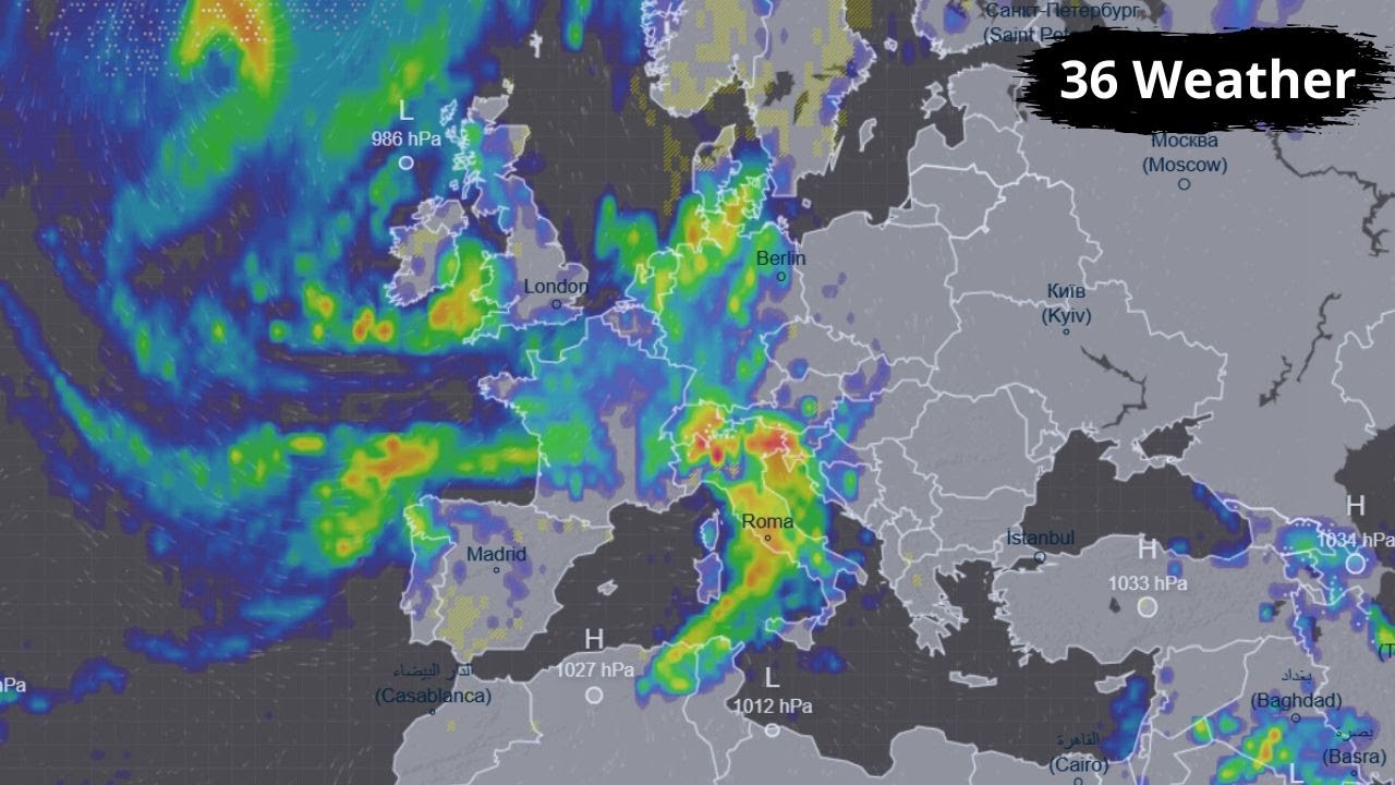 Europe Weather | March 26 , 2025 - ECMWF Model , Precipitation ( Rain ...