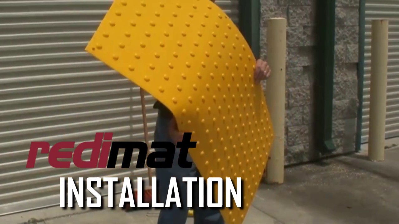 Detectable Warning Systems - RediMat Installation - YouTube