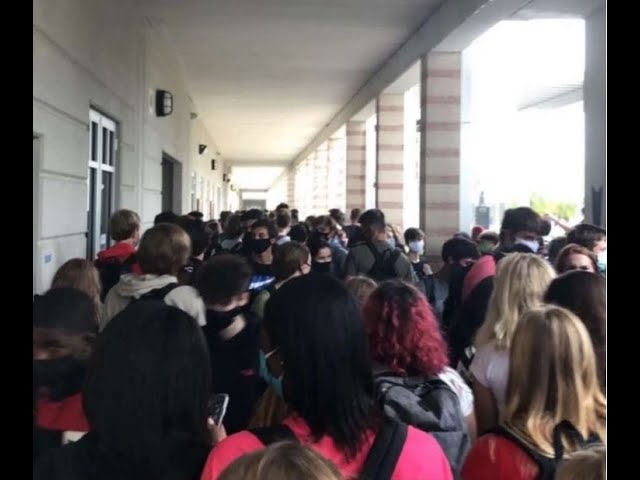 Crowded School Hallways