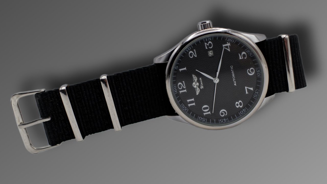 NATO Strap on WINNER A458 Automatic Mechanical Watch | Unboxing and How ...