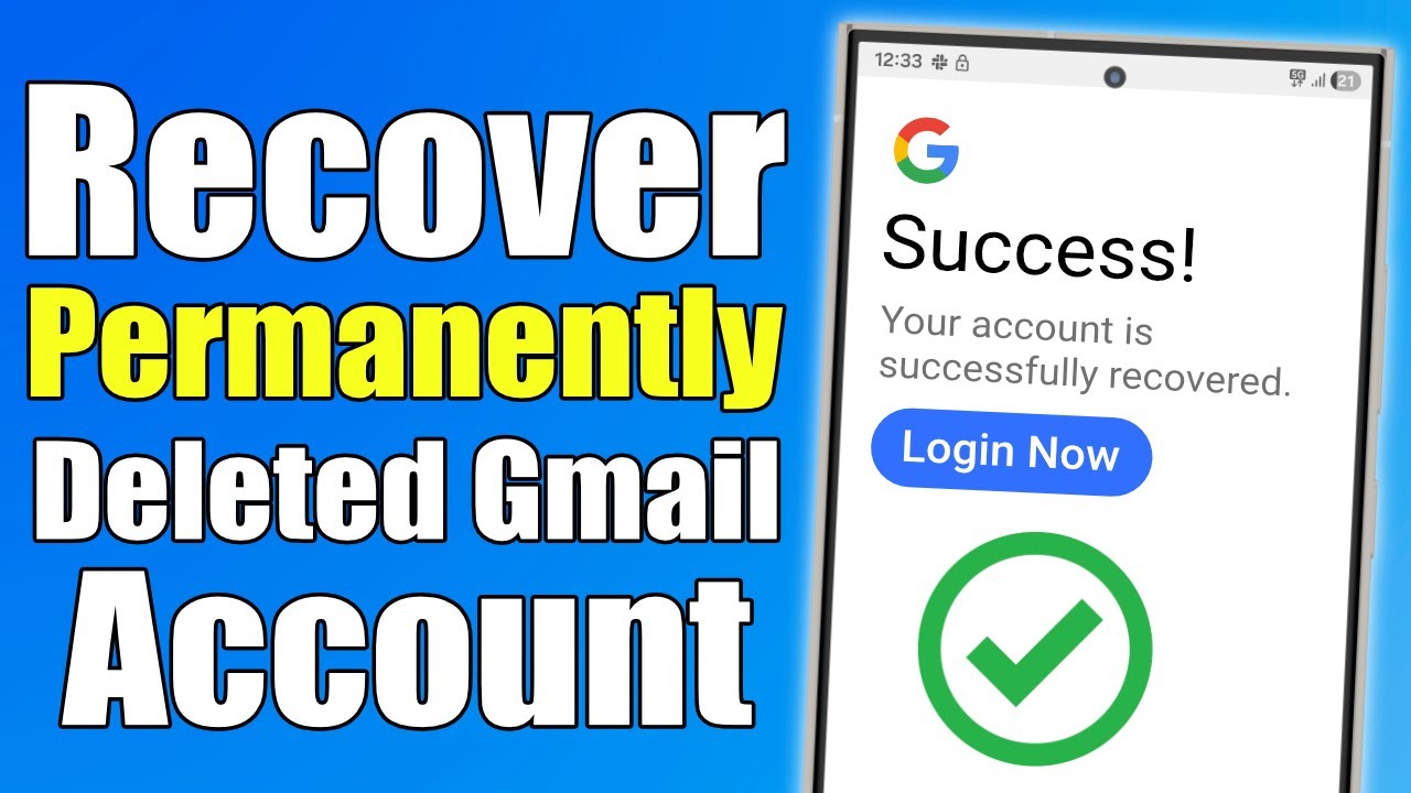 How to Recover PERMANENTLY Deleted Gmail Account (quick guide) - YouTube