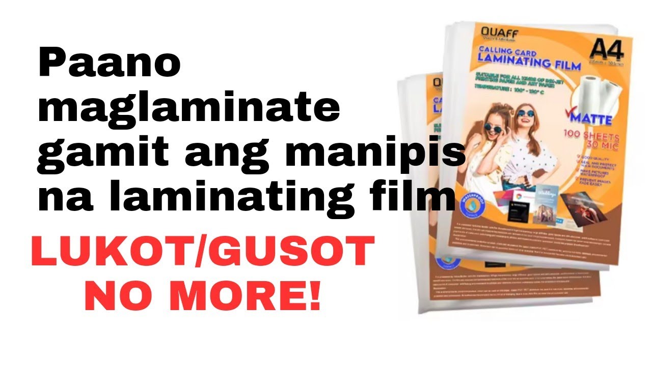 Paano maiwasan ang lukot/gusot sa nilalaminate | 30 micron laminating ...