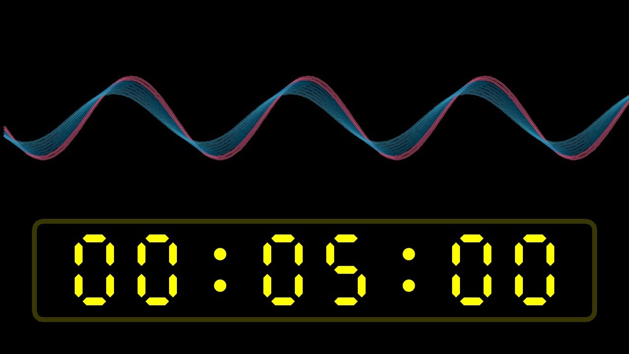 5 minutes countdown alarm clock/timer - YouTube