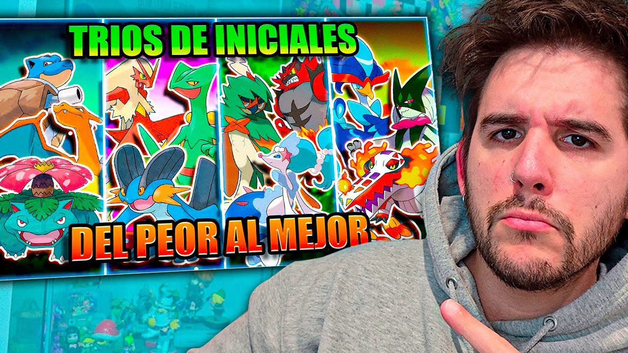 TODOS LOS TRÍOS DE INICIALES POKÉMON DEL PEOR AL MEJOR - pachi66 - YouTube