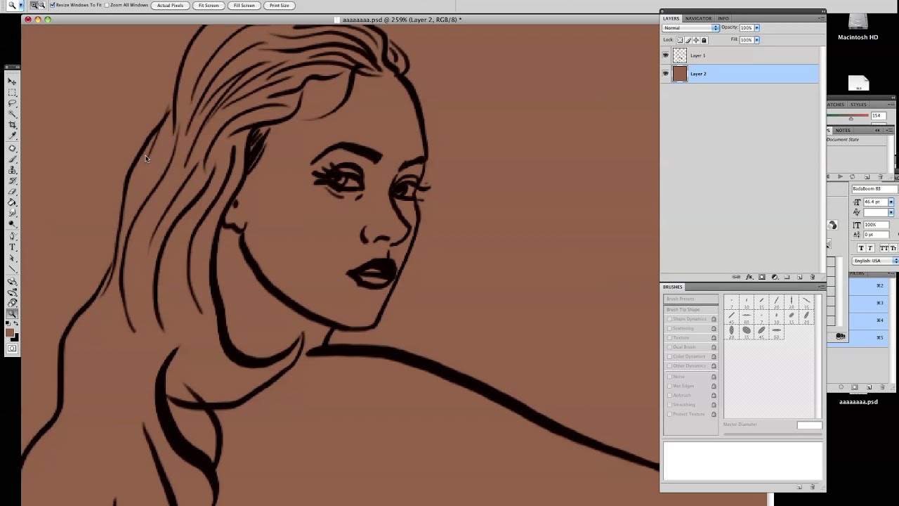 Photoshop Tutorial for Beginners - GTA STYLE DRAWING BIKINI GIRL - YouTube
