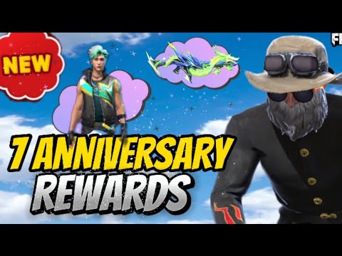 FREE FIRE 7TH ANNIVERSARY EVENT REWARDS NEW EVO GUN AND LEGENDARY ...