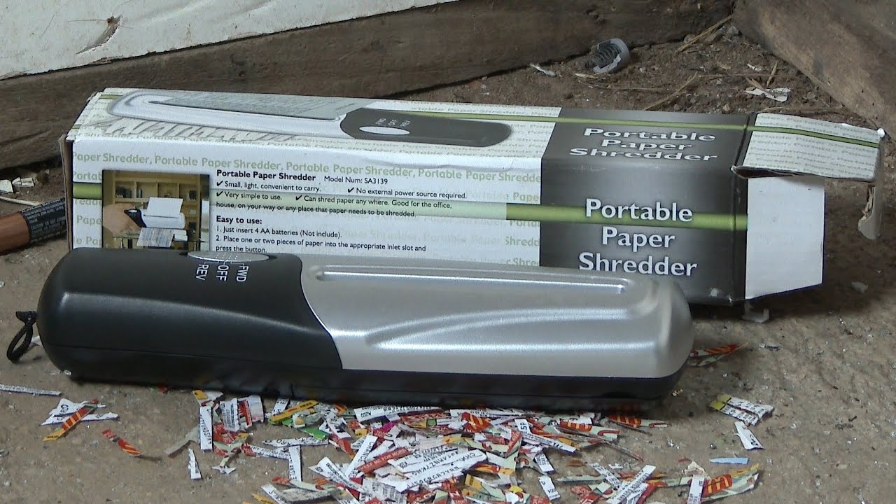 Smashing a Portable Paper Shredder - YouTube