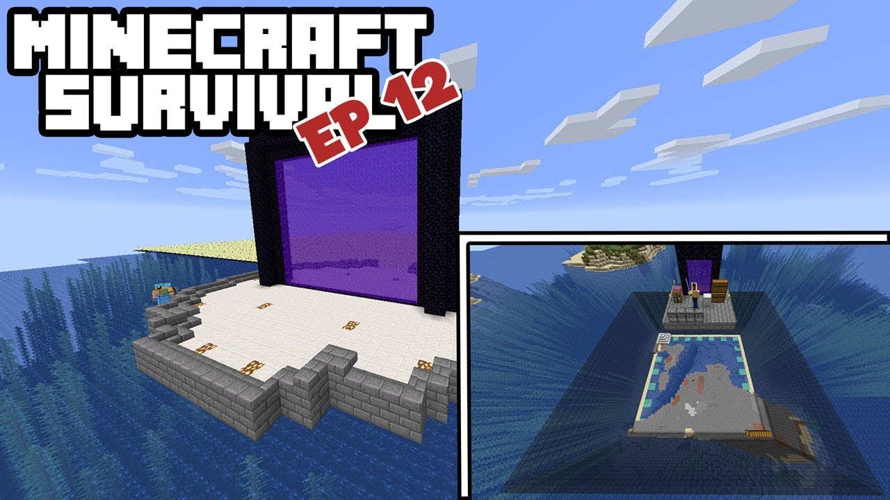 COMPLETE SPAWN CHUNKS PLATFORM + CLEARING AND OCEAN MONUMENT! - YouTube