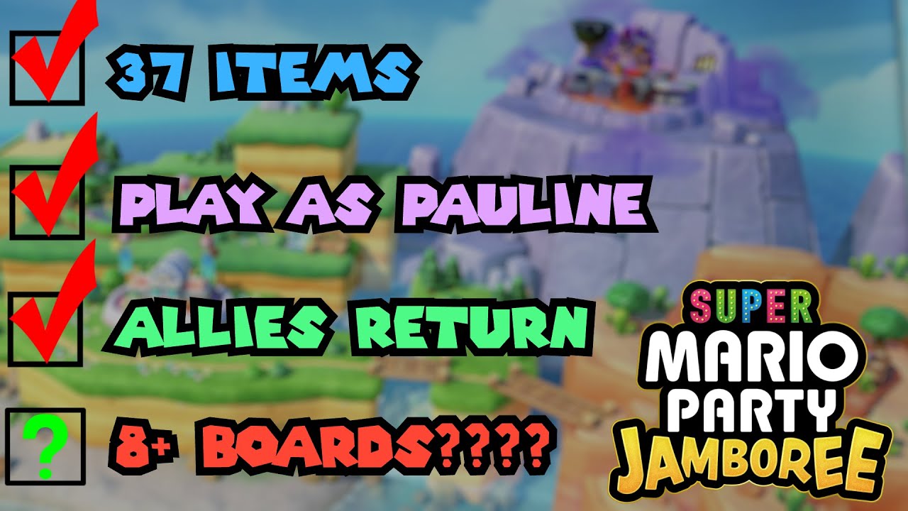 New info just released for Super Mario Party Jamboree! (Retro mini ...