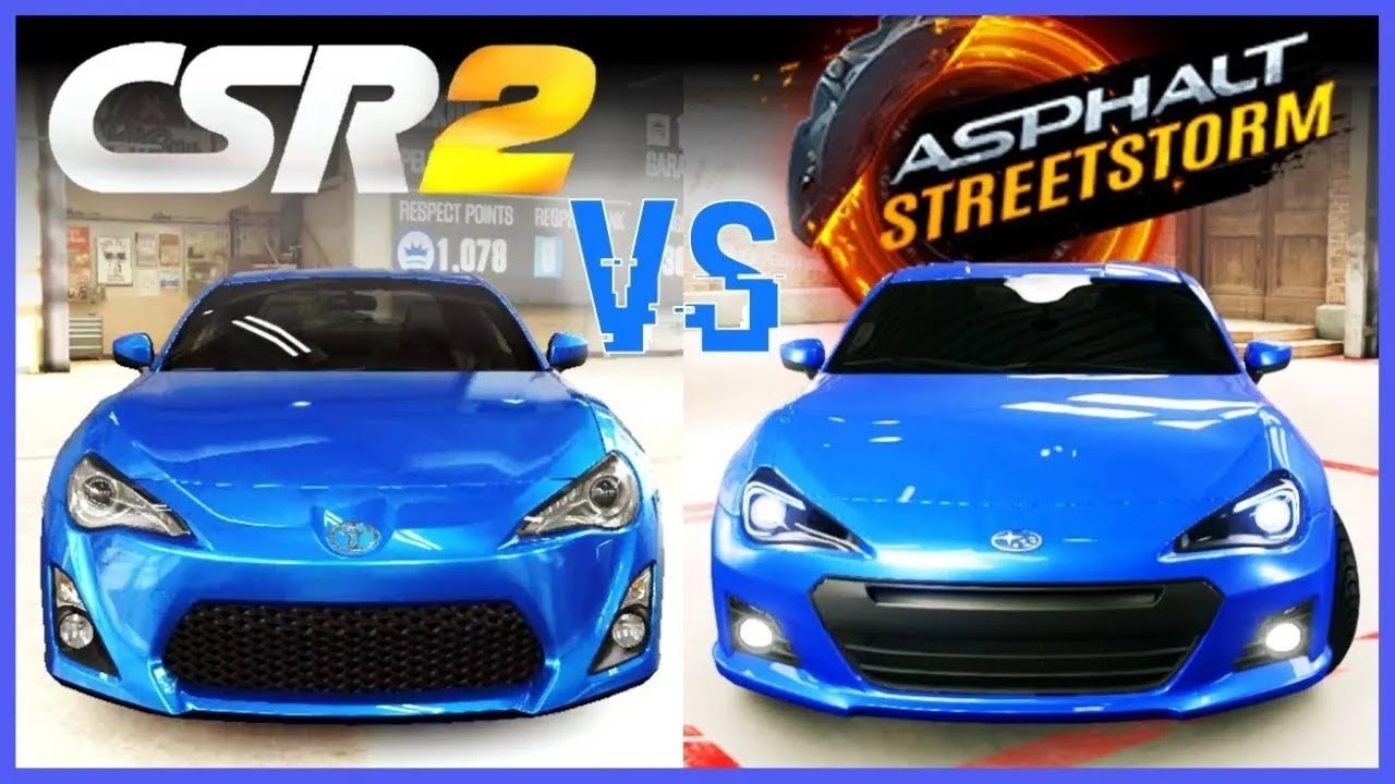 Asphalt Street Storm vs CSR 2 Graphics Comparison 1080p 60fps - YouTube