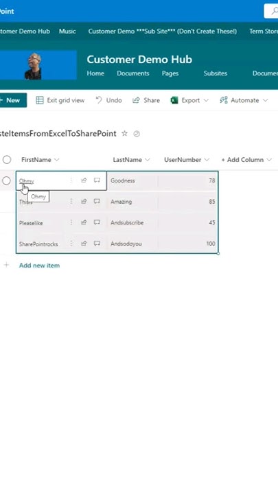 Copy Stuff From Excel And Paste Into A SharePoint List! #sharepoint # ...