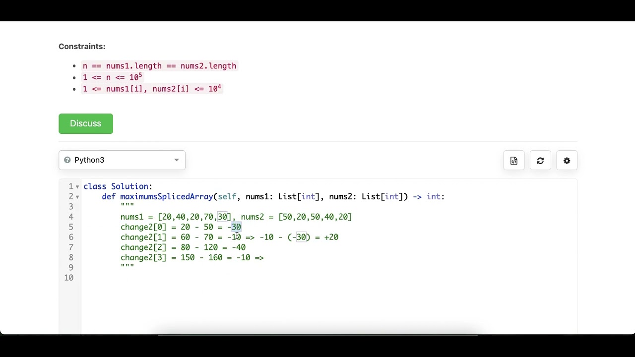 Leetcode 2321 Maximum Score Of Spliced Array Youtube 4635