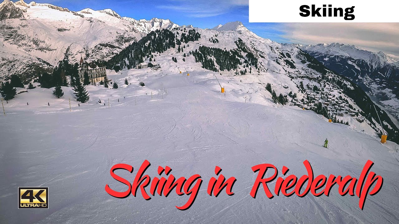 Skiing in RIEDERALP SWITZERLAND | Riederfurka - Riederalp West - YouTube