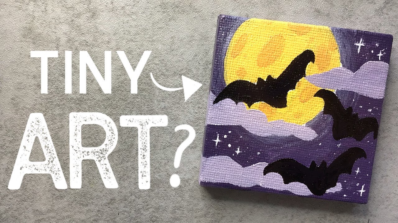 Making... TINY ART? // Mini Canvas Painting Compilation! - YouTube