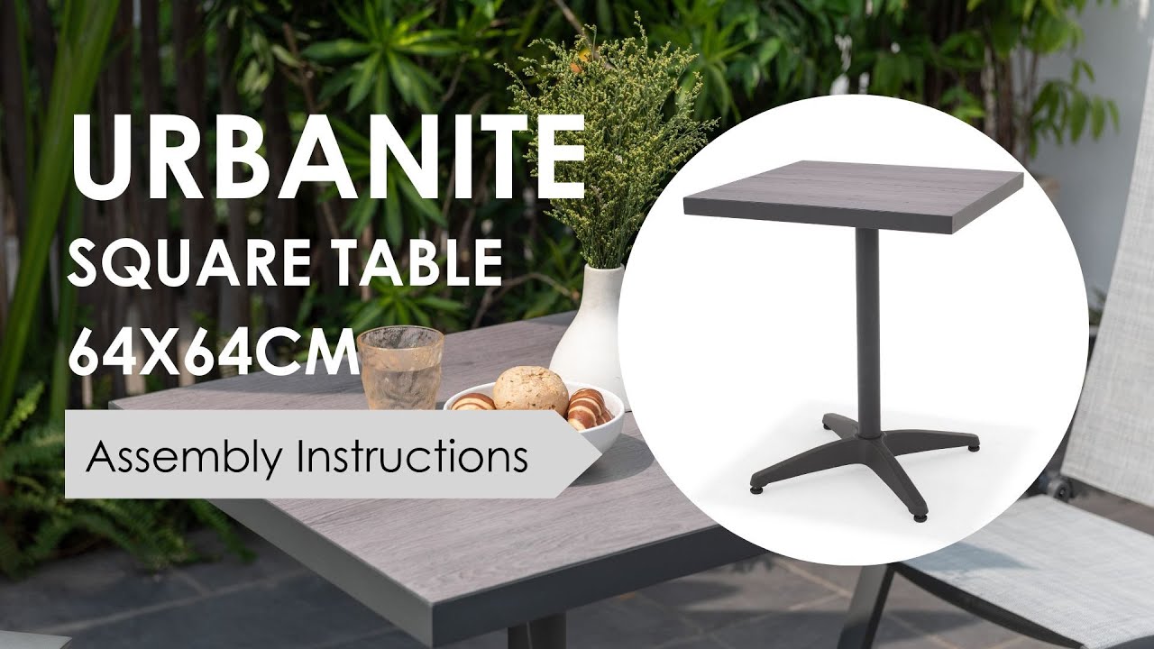 Urbanite Square Table 64x64cm - LifestyleGarden® - YouTube