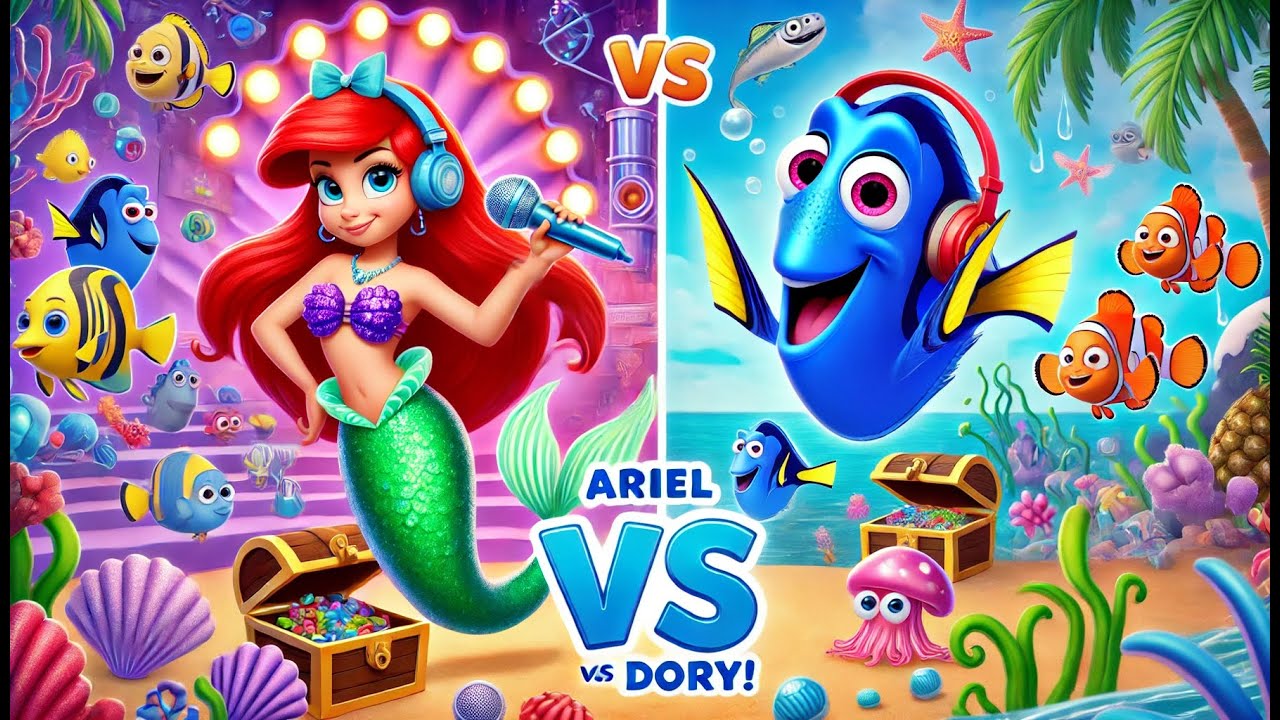 Disney Princess Ariel Faces Off Against Dory In Rap Battle - YouTube